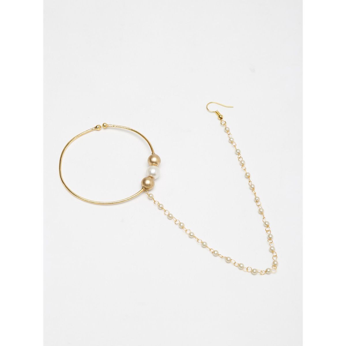 Buy RUBY RAANG STUDIO Gold Stone Nose Ring Online