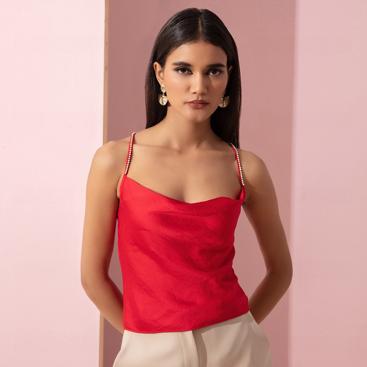 RSVP by Nykaa Fashion Red Glam To The Eyes Camisole: Buy RSVP by Nykaa ...
