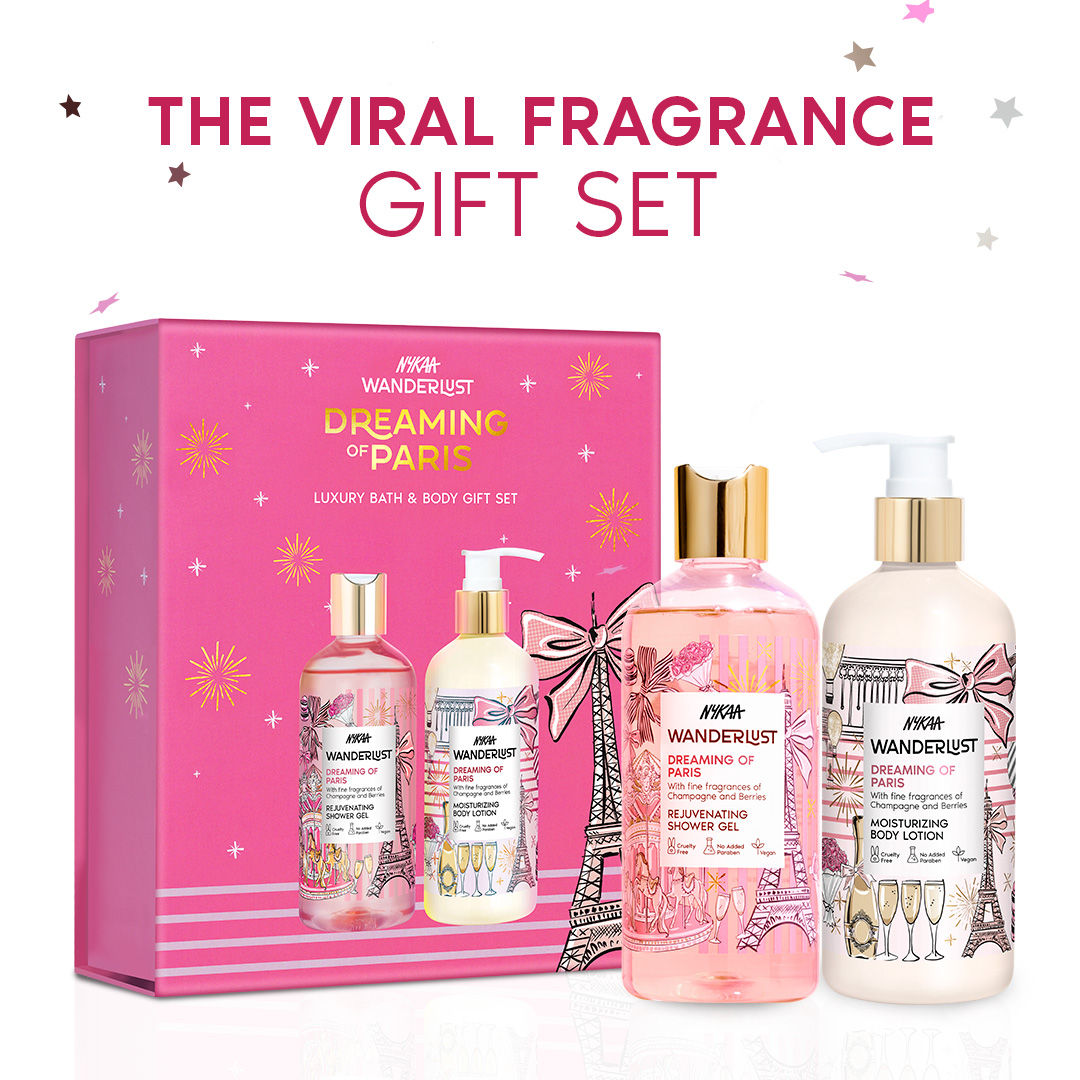 Buy Nykaa WAnderlust Luxury Gift - Set of 2 - Shower Gel + Body Lotion ...