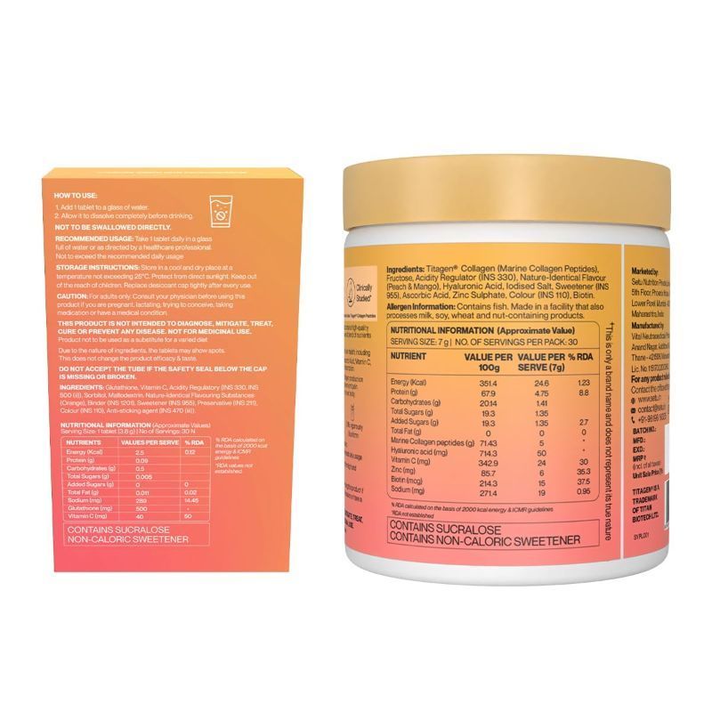 Buy Setu Skin Radiance Combo - Glutathione Tablets with Marine Collagen ...