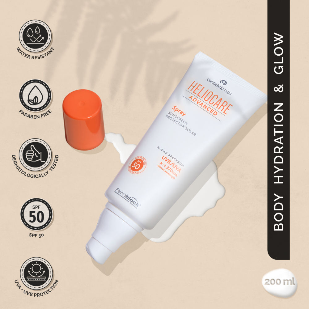 Buy Heliocare Body Sunscreen Spray SPF 50 Broad Spectrum, New Gen Uv ...