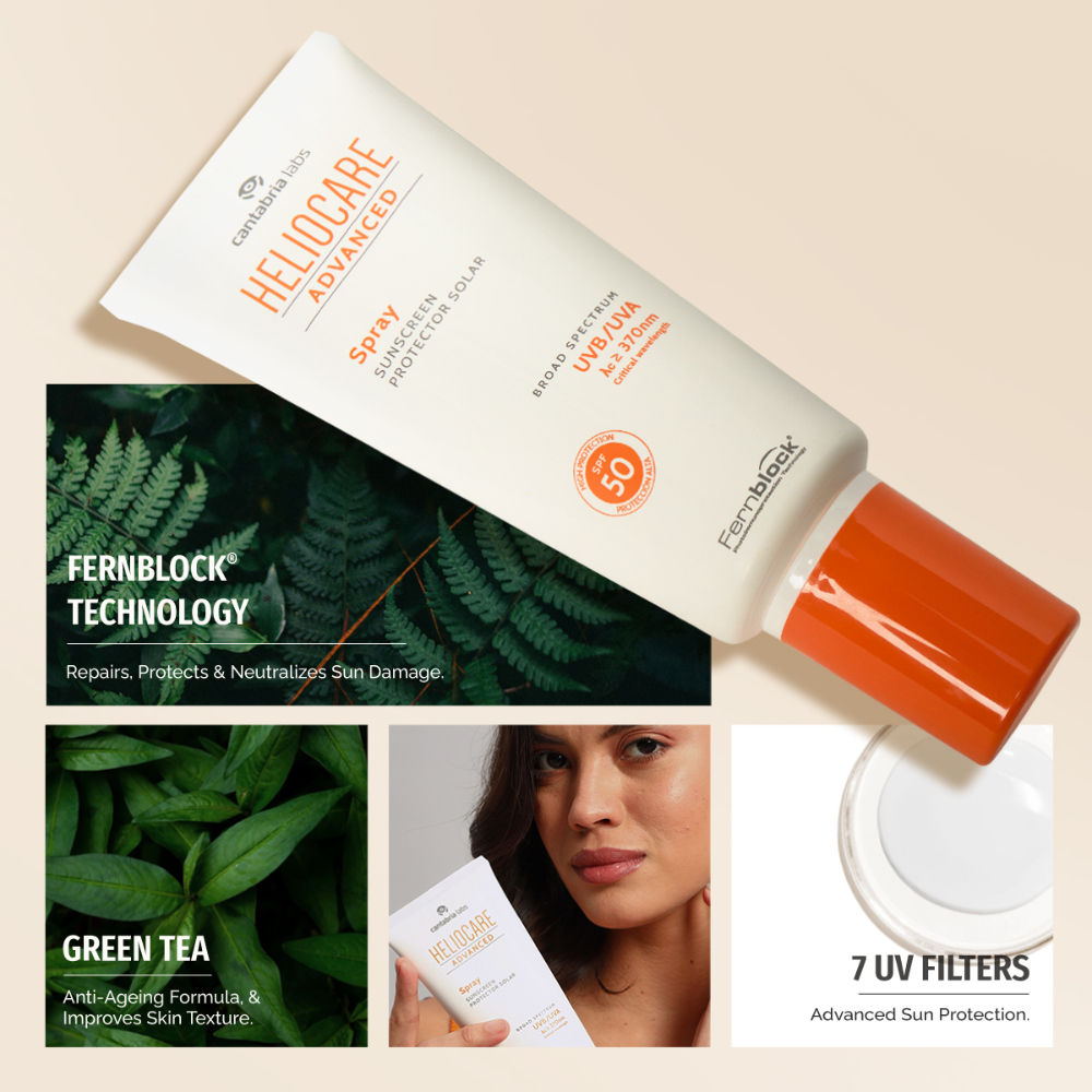 Buy Heliocare Body Sunscreen Spray SPF 50 Broad Spectrum, New Gen Uv ...