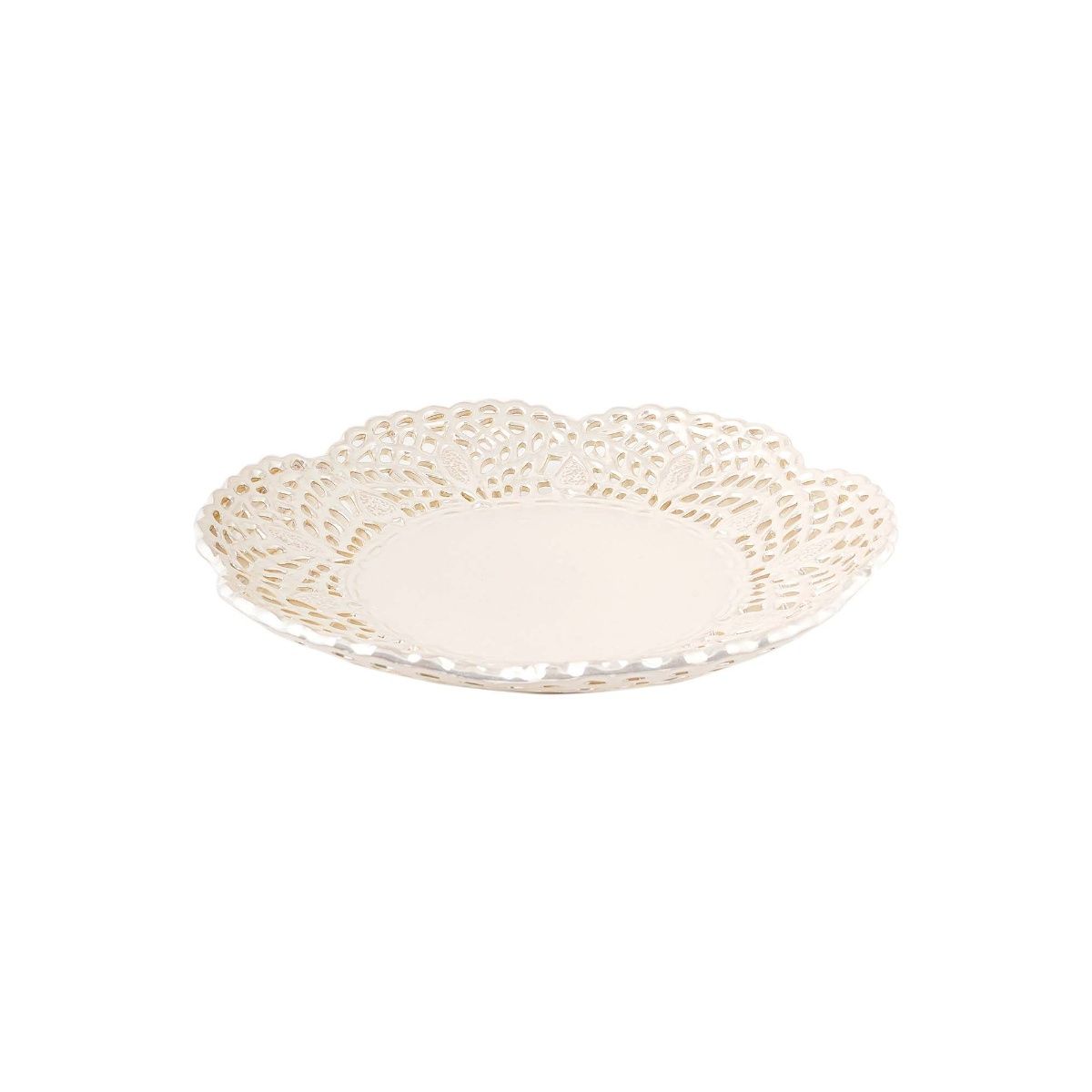 Buy Pure Home + Living Modern Cream Cut-work Decorative Platter Online