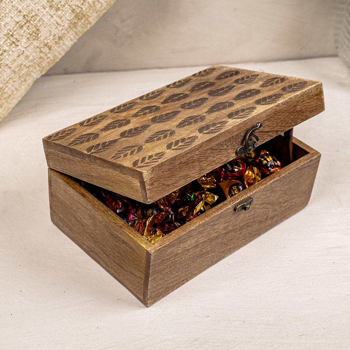 Buy The 7 DeKor Motif Wooden Storage Box Online