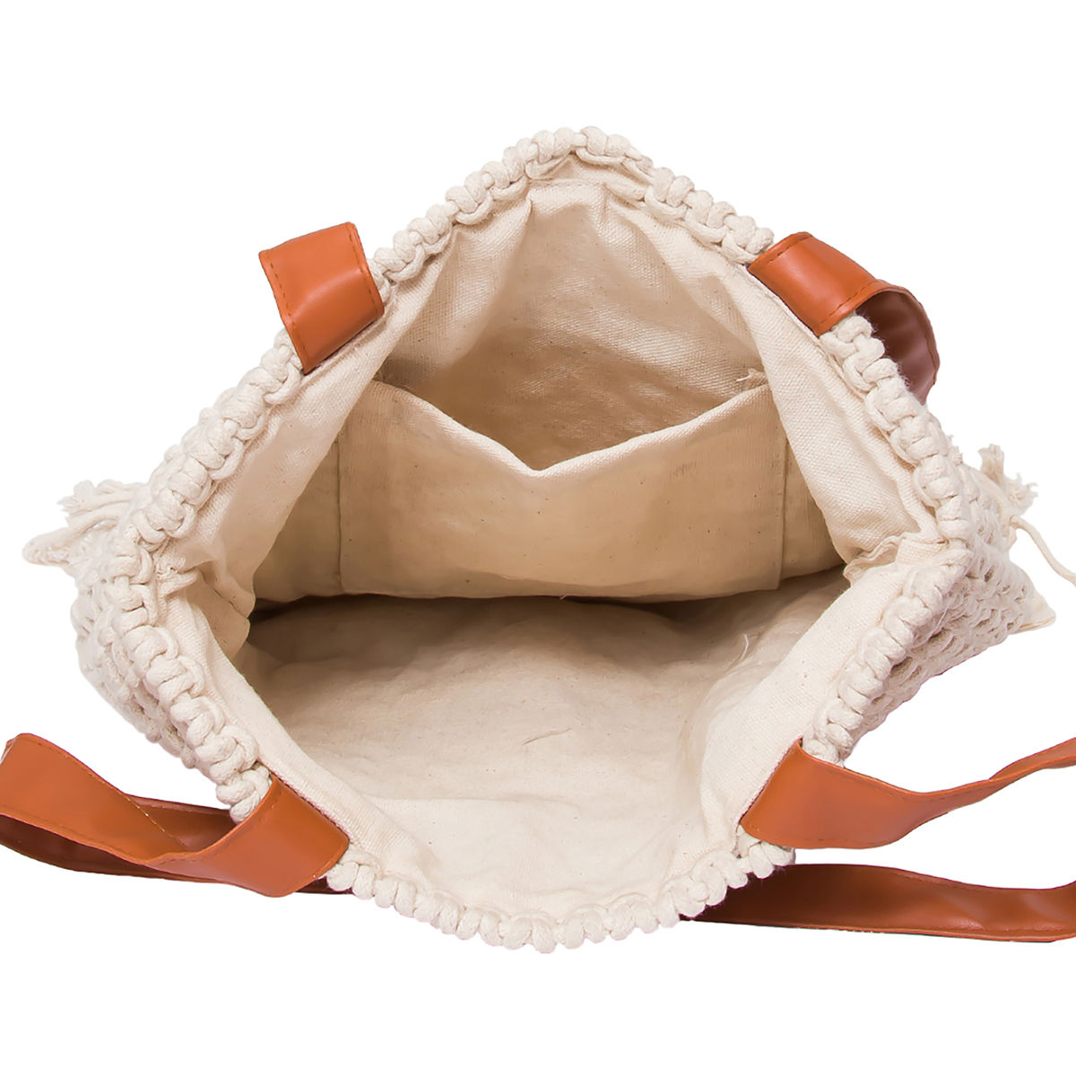 Buy Pipa Bella by Nykaa Fashion Eden Off White Woven Cotton Tote Bag Online