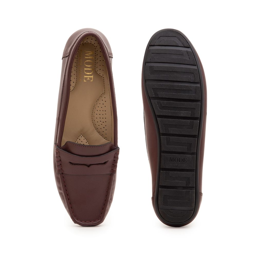 Buy Mode By Red Tape Solid Maroon Moccasin Online