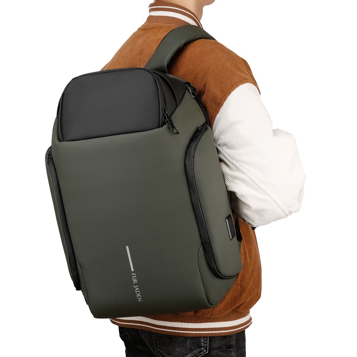 Buy Fur Jaden Pro Series Smart Tech Anti Theft Laptop Backpack with USB ...