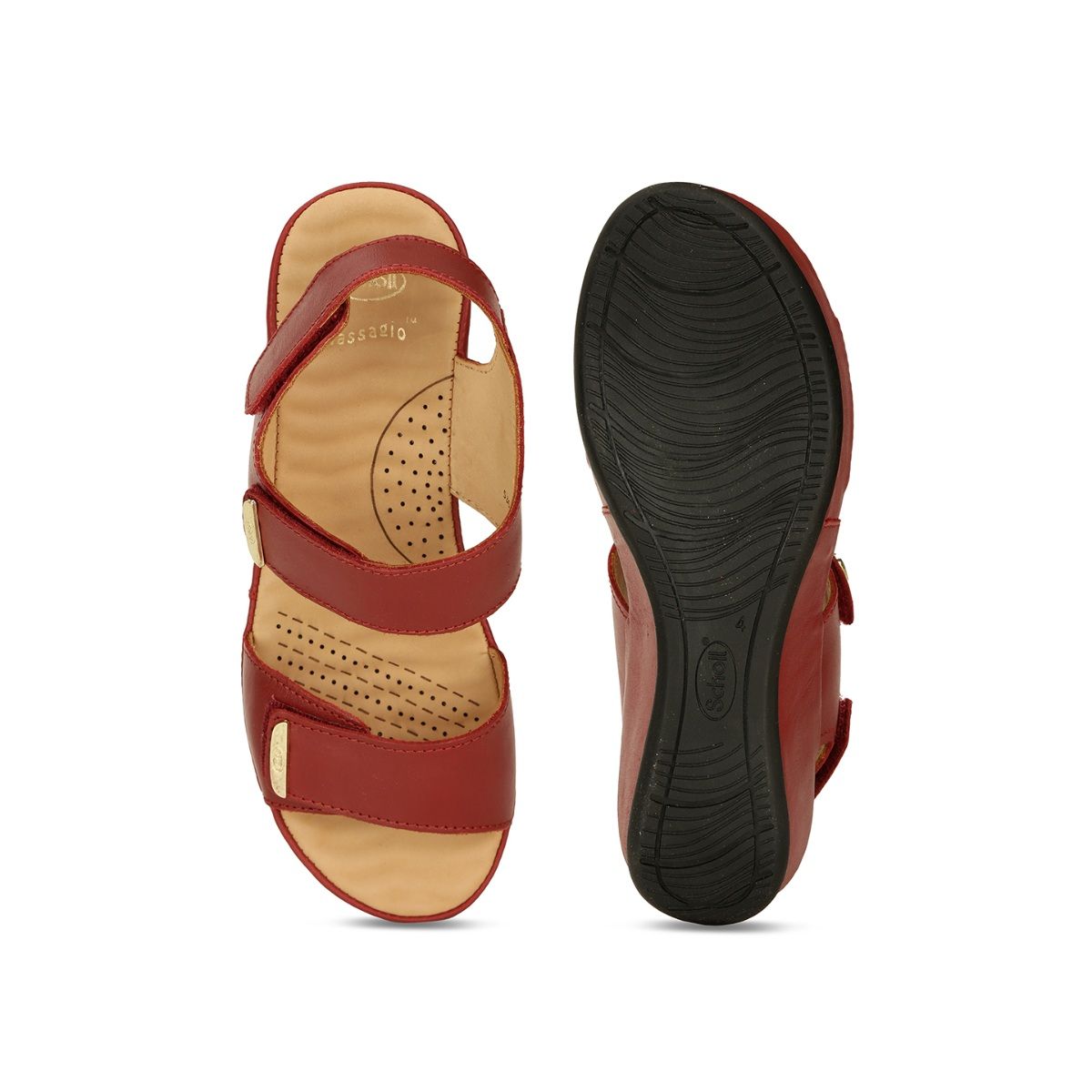 Scholl Solid Red Sandals: Buy Scholl Solid Red Sandals Online at Best ...