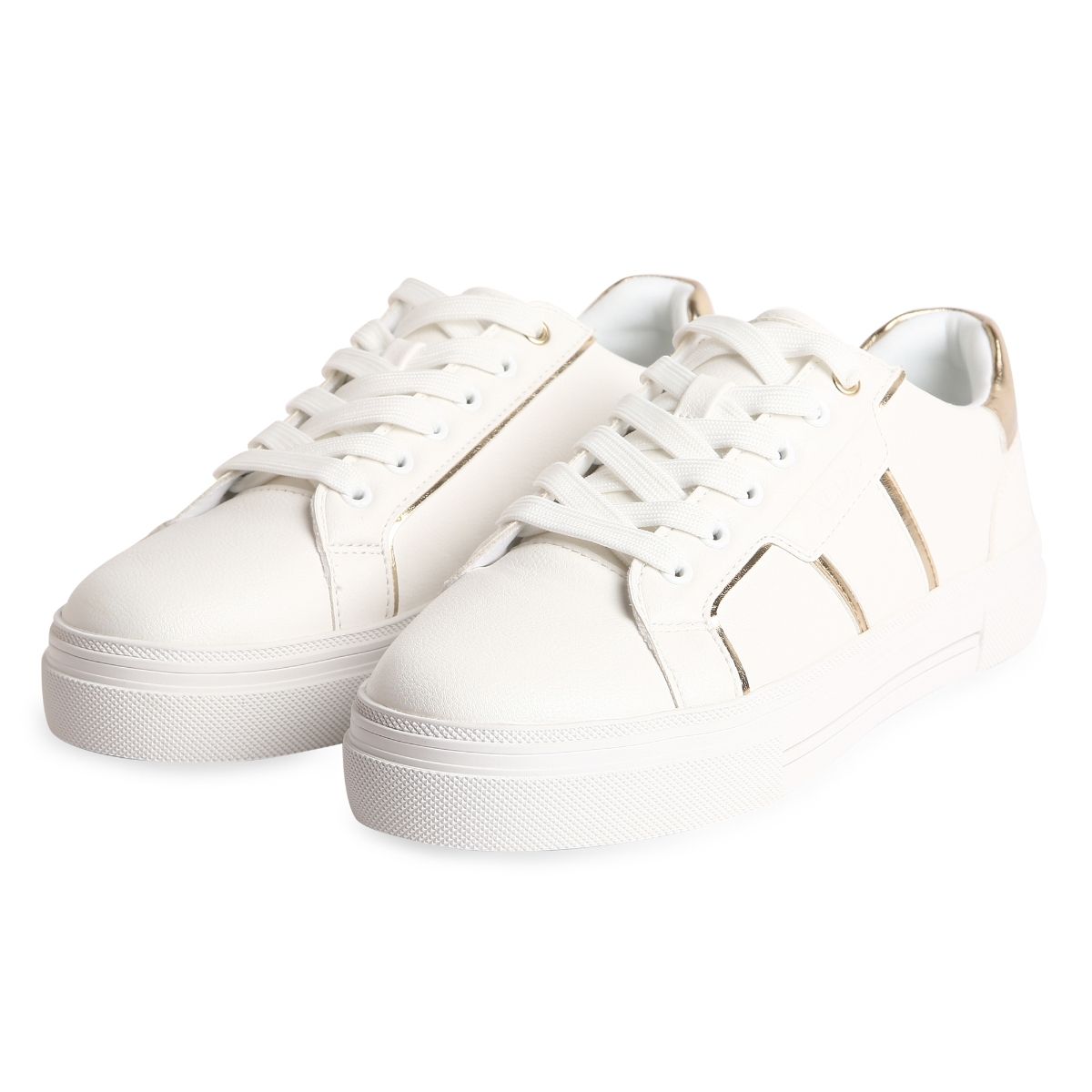 Aldo Onirasean Synthetic Gold Colorblock Sneakers: Buy Aldo Onirasean ...