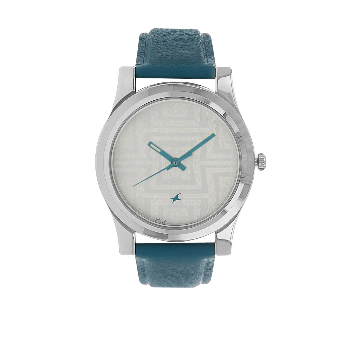 Buy Fastrack Silver Dial Blue Leather Strap Watch Online