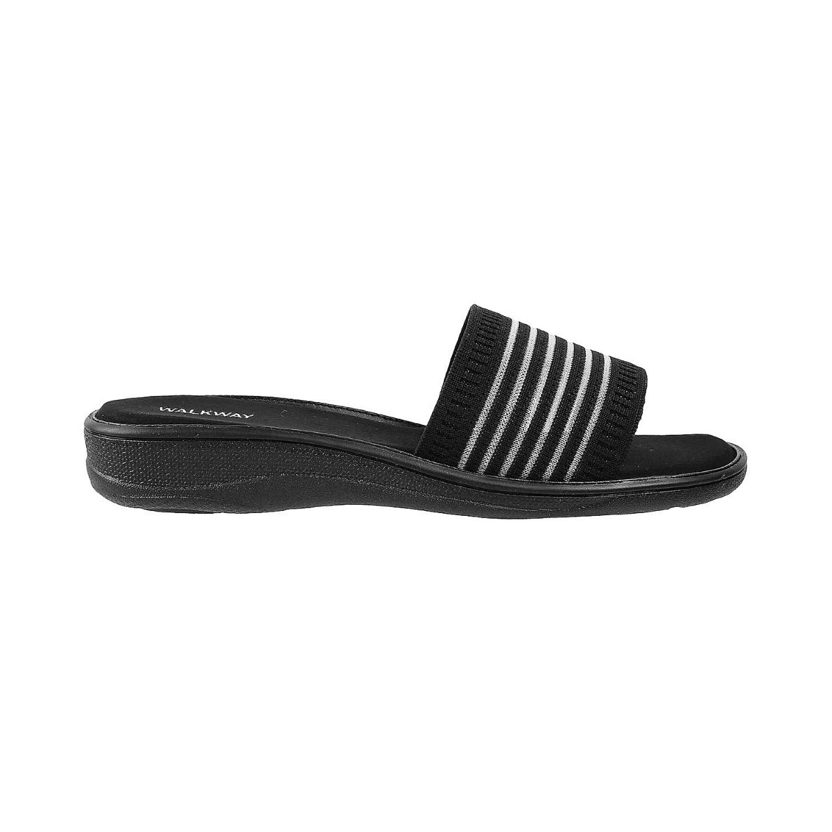 Walkway Black Woven Sliders: Buy Walkway Black Woven Sliders Online at ...