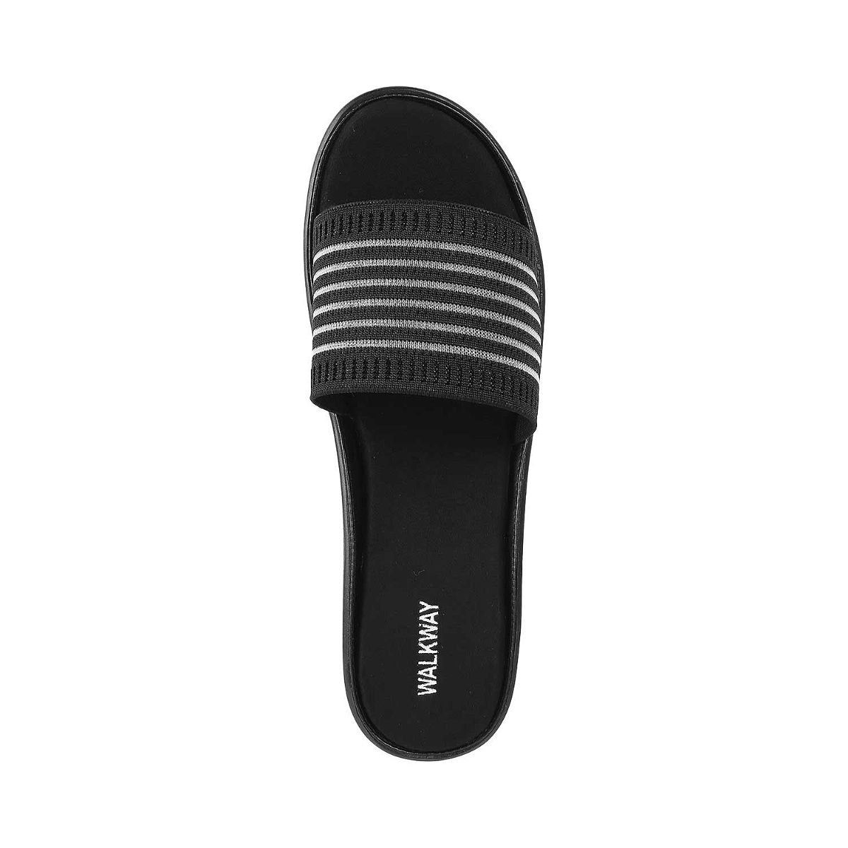Walkway Black Woven Sliders: Buy Walkway Black Woven Sliders Online at ...