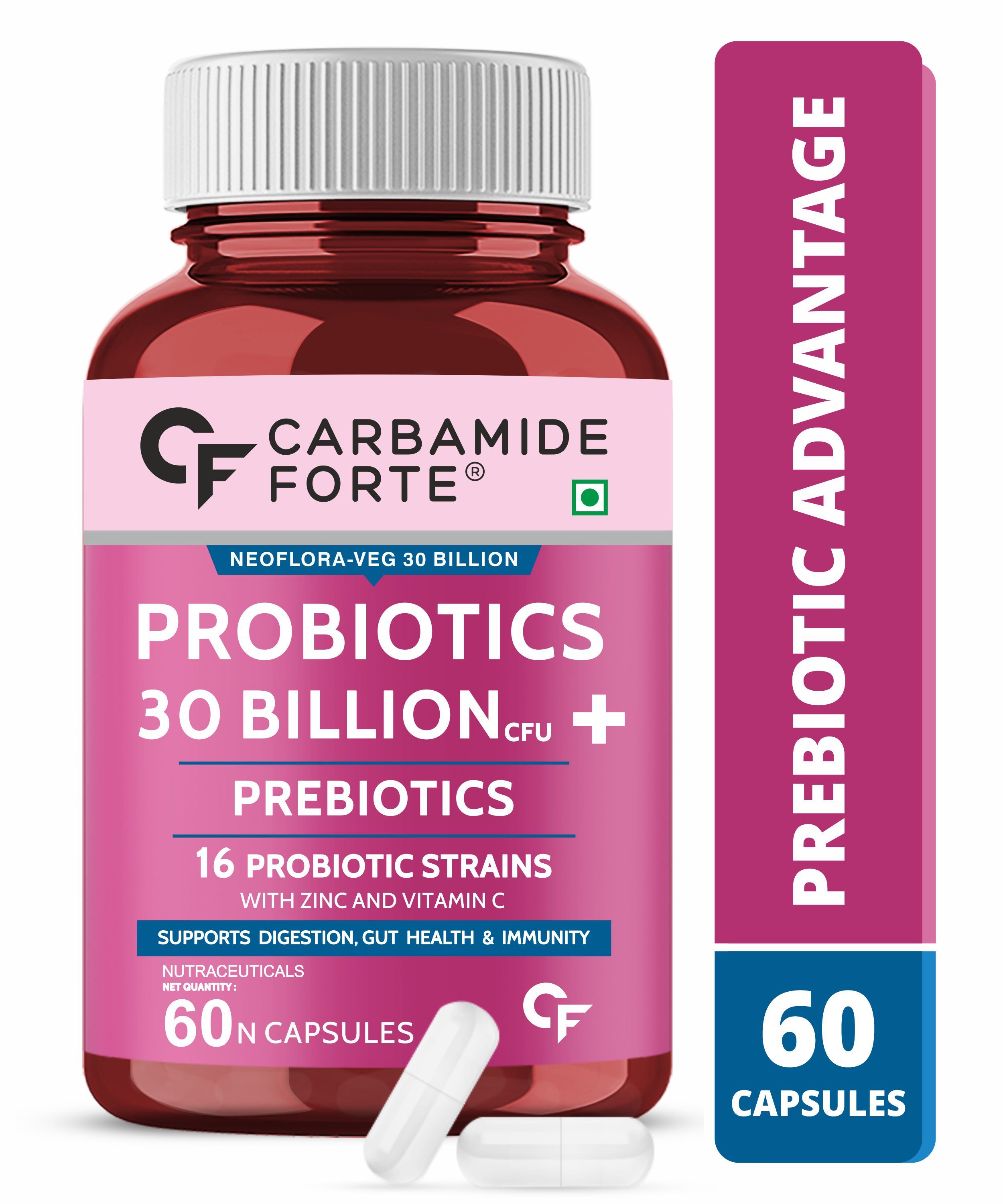 Carbamide Forte Neoflora Veg 30 Billion Probiotics Supplement: Buy ...
