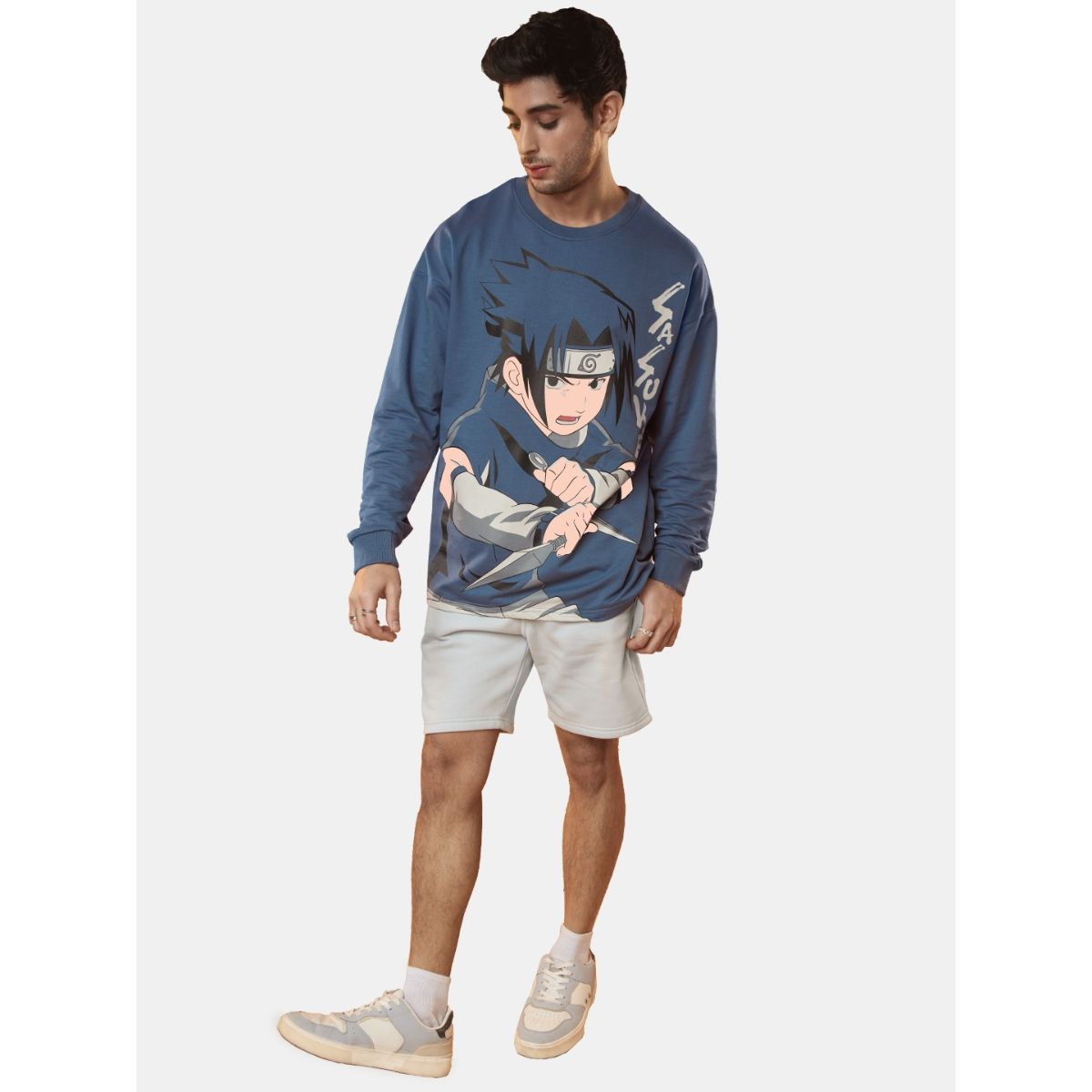 The Souled Store Naruto Sasuke Oversized Full Sleeve T-shirts For Mens ...