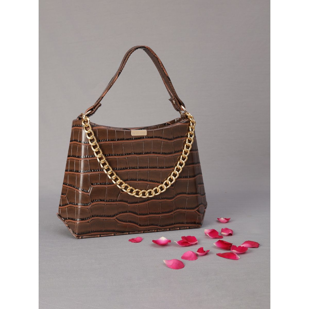 Buy MINI WESST Women's Brown Handheld Bag Online