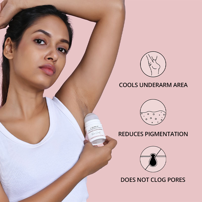 Carmesi Natural Deodorant Roll-on for Women - 95% Natural - No ...