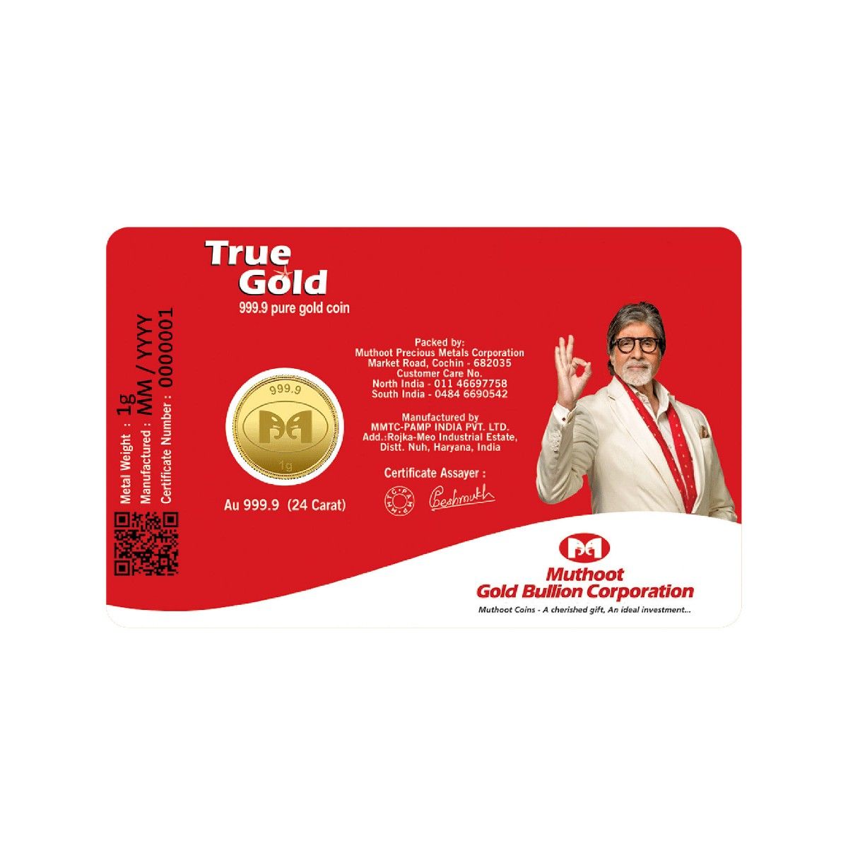 Buy Indivara by Muthoot Gold Bullion Corporation 24k (999.9) Goddess ...