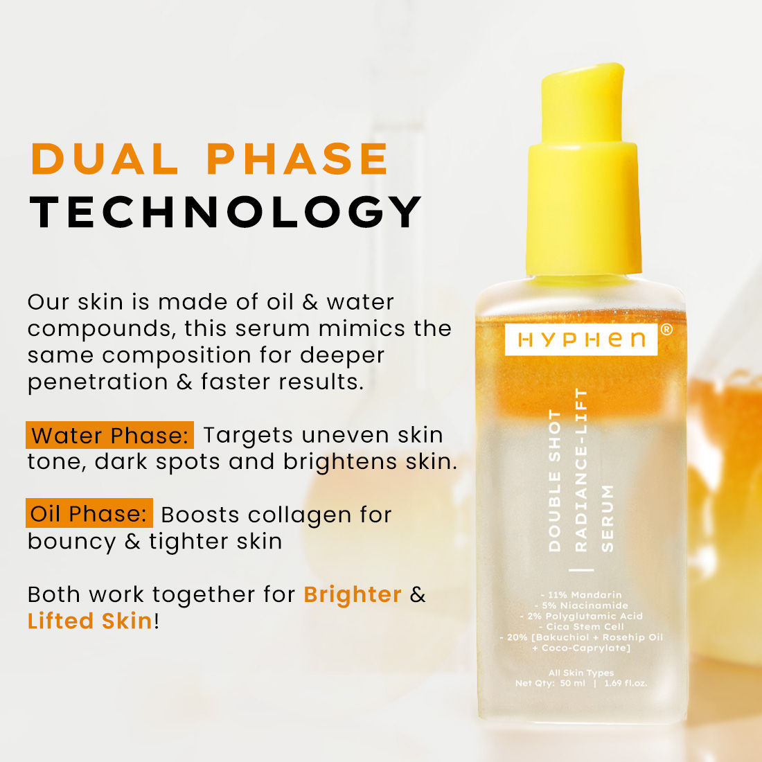 Buy Hyphen 18% Brightening + 20% Collagen Double Serum Online