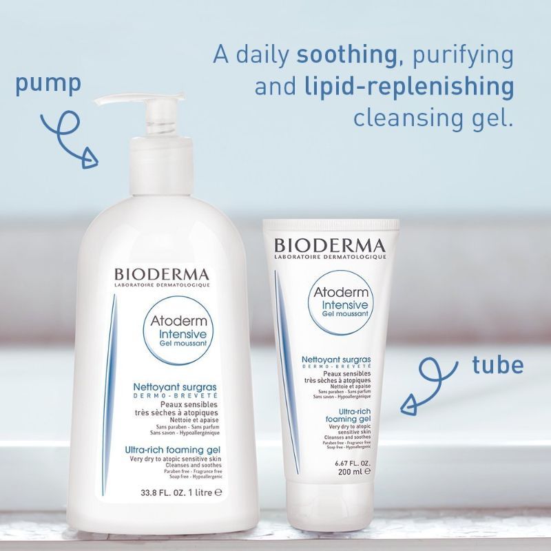 Bioderma Atoderm Intensive Gel Moussant Ultra-soothing Gel, Very Dry To ...