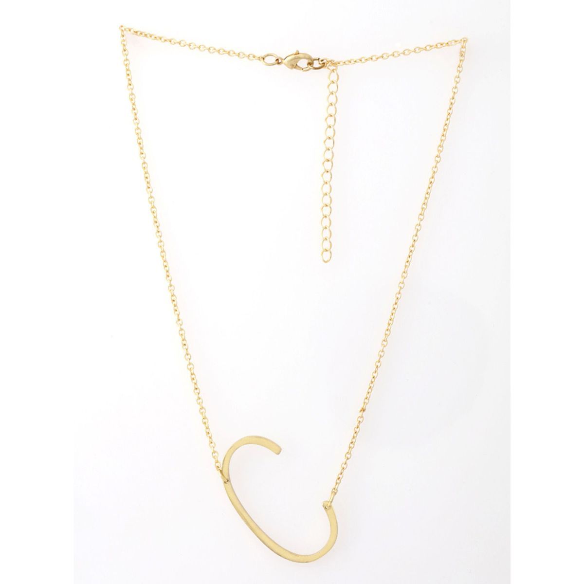 Buy Tipsyfly Slanted Alphabet Necklace-Letter C Online