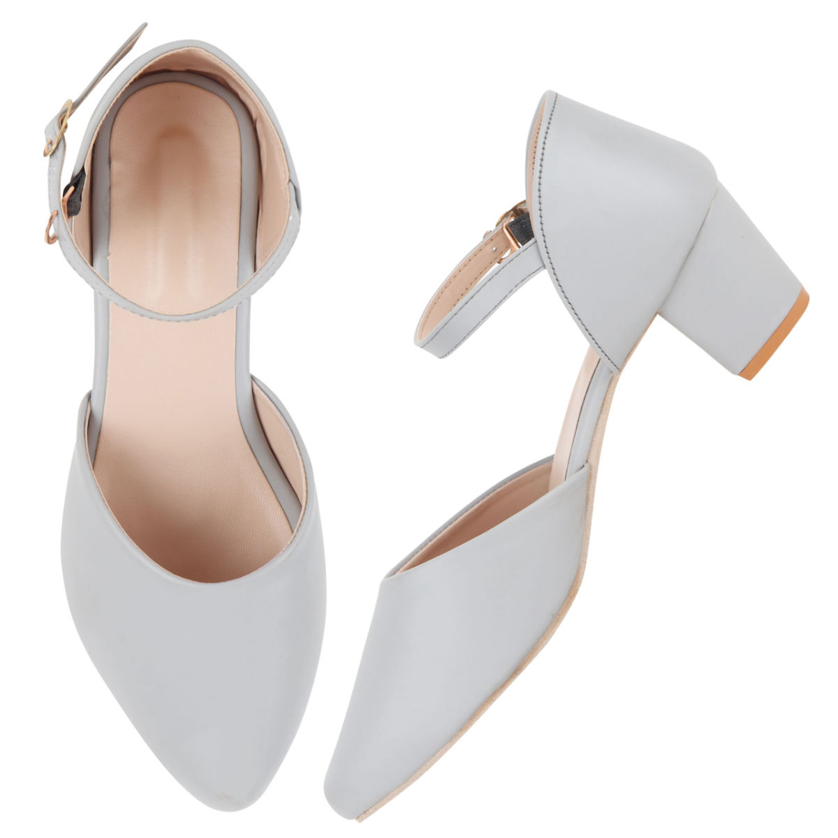 Shoetopia Womens Grey Block Heels: Buy Shoetopia Womens Grey Block ...