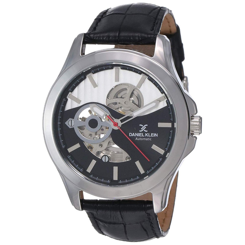 Daniel Klein Men Silver-Toned & Black Analogue Watch (DK11444-2): Buy ...