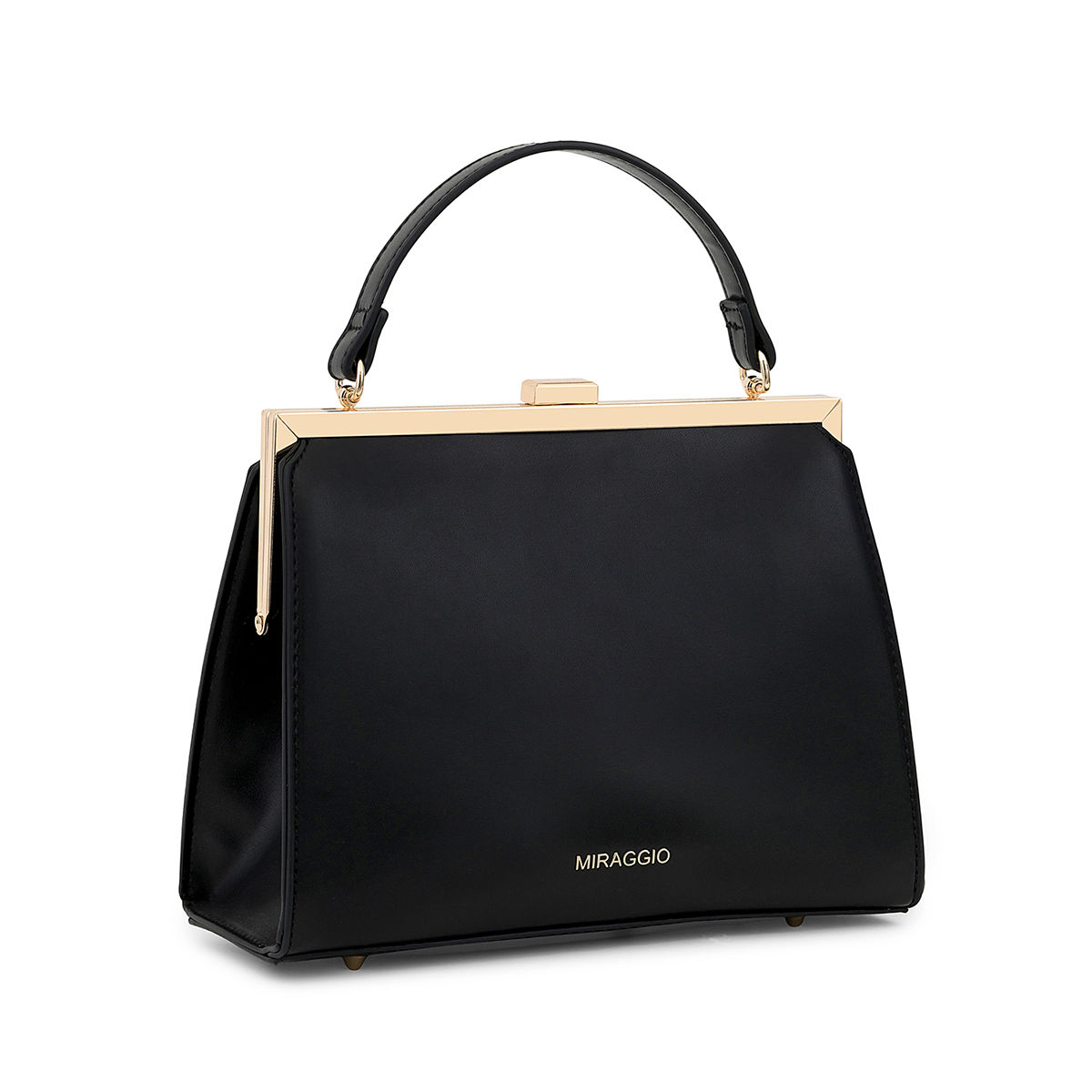 Buy MIRAGGIO Black Ivy Satchel Bag Online