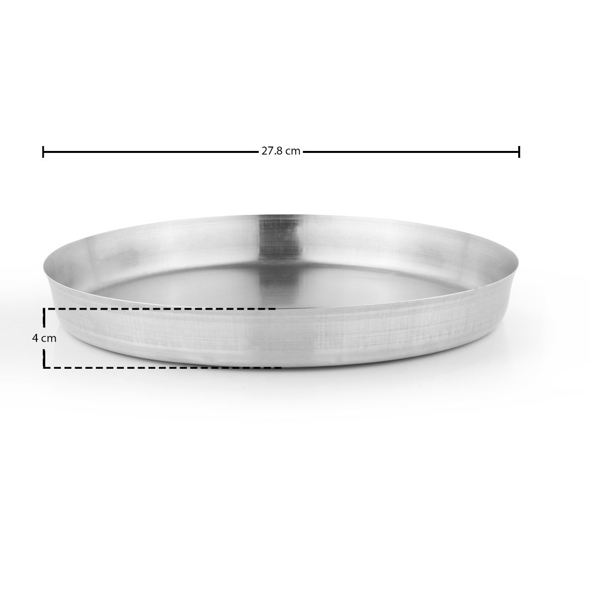 Buy Omega IVY Stainless Steel Matte Finish Dinner Khumcha Plate Online