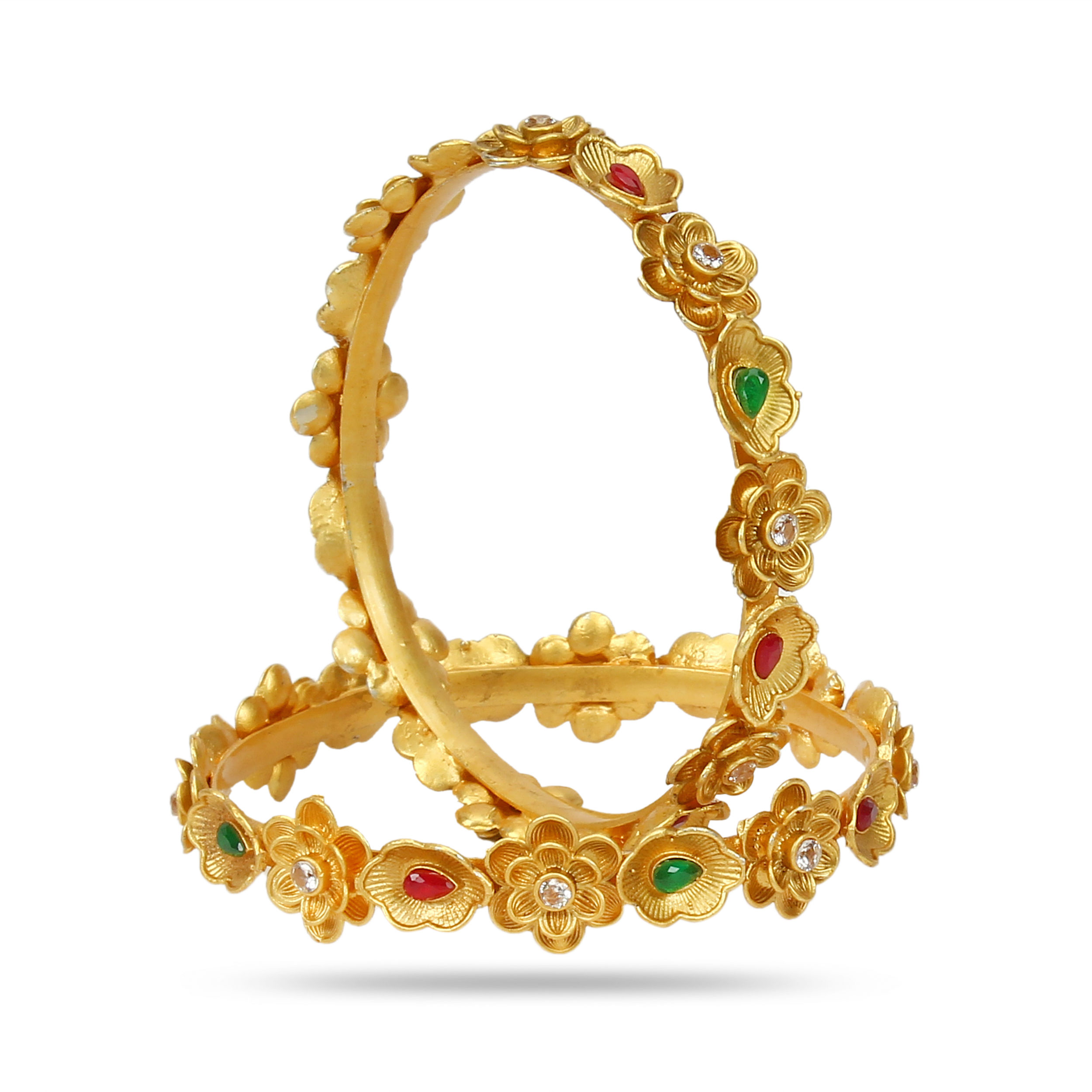 Buy Youbella Jewellery Bangles Traditional One Gram Gold Plated Bangles ...