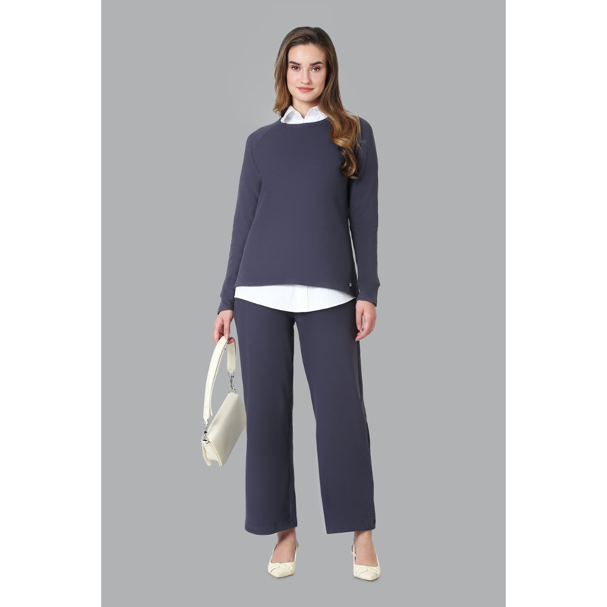 Buy Van Heusen Woman Lingerie And Athleisure Zipper Pocket Wide Leg