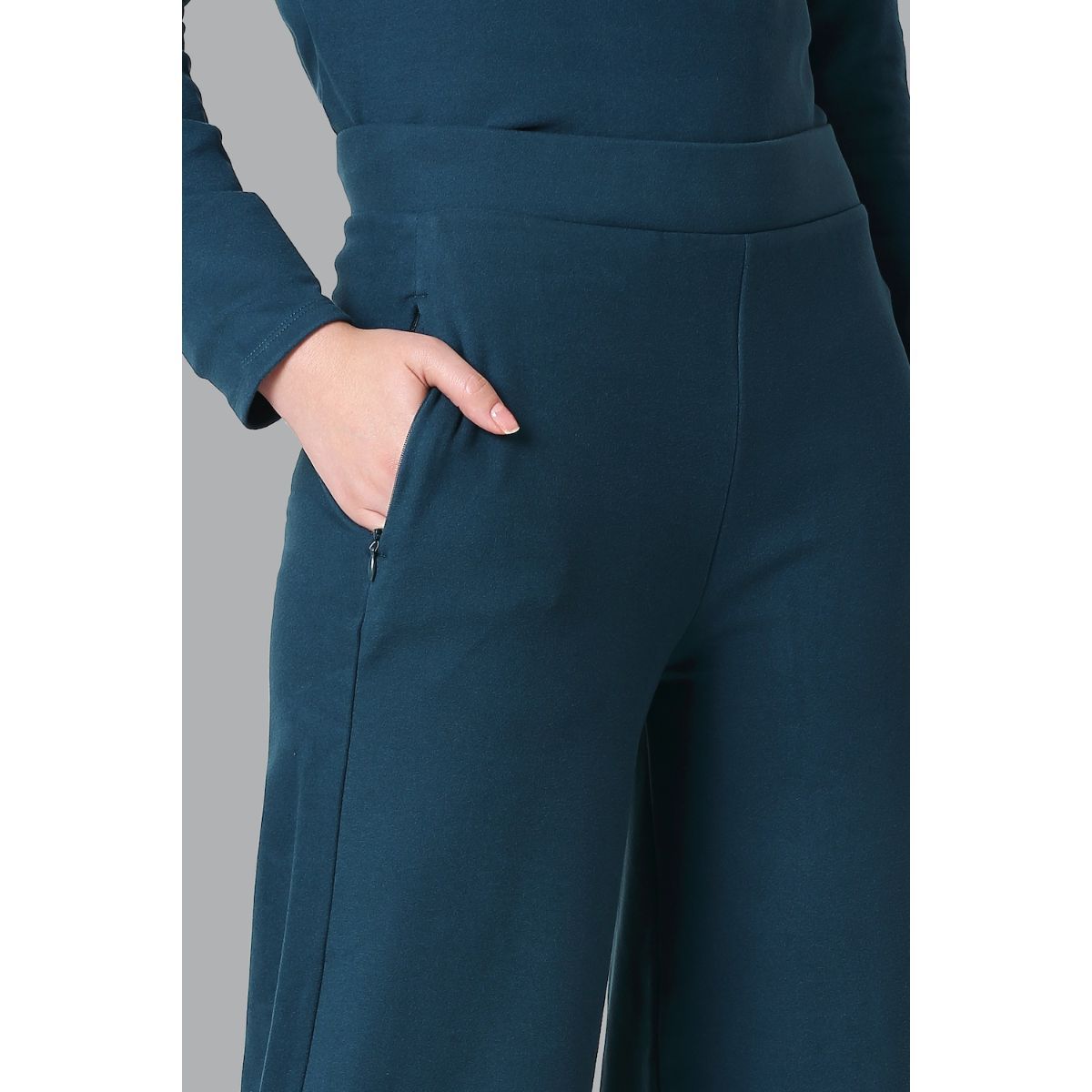 Van Heusen Woman Lingerie And Athleisure Zipper Pocket Wide Leg Pants