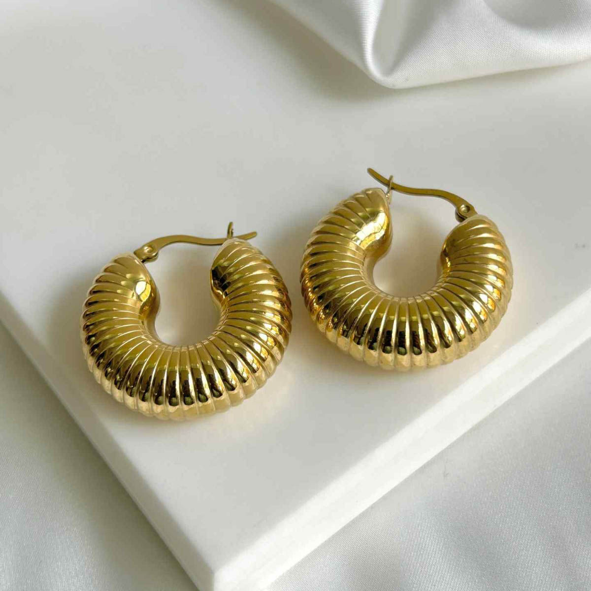 Buy Nekhi Gold Chunky Hoops Online