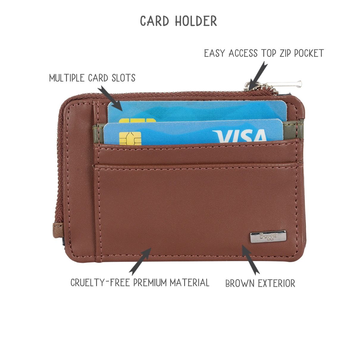 Buy Baggit Heel Brown Small Wallet Online