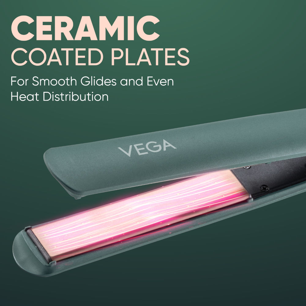 VEGA VHSH-42 Salon Smooth Hair Straightener - Green: Buy VEGA VHSH-42 ...