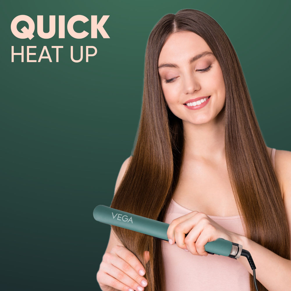 VEGA VHSH-42 Salon Smooth Hair Straightener - Green: Buy VEGA VHSH-42 ...