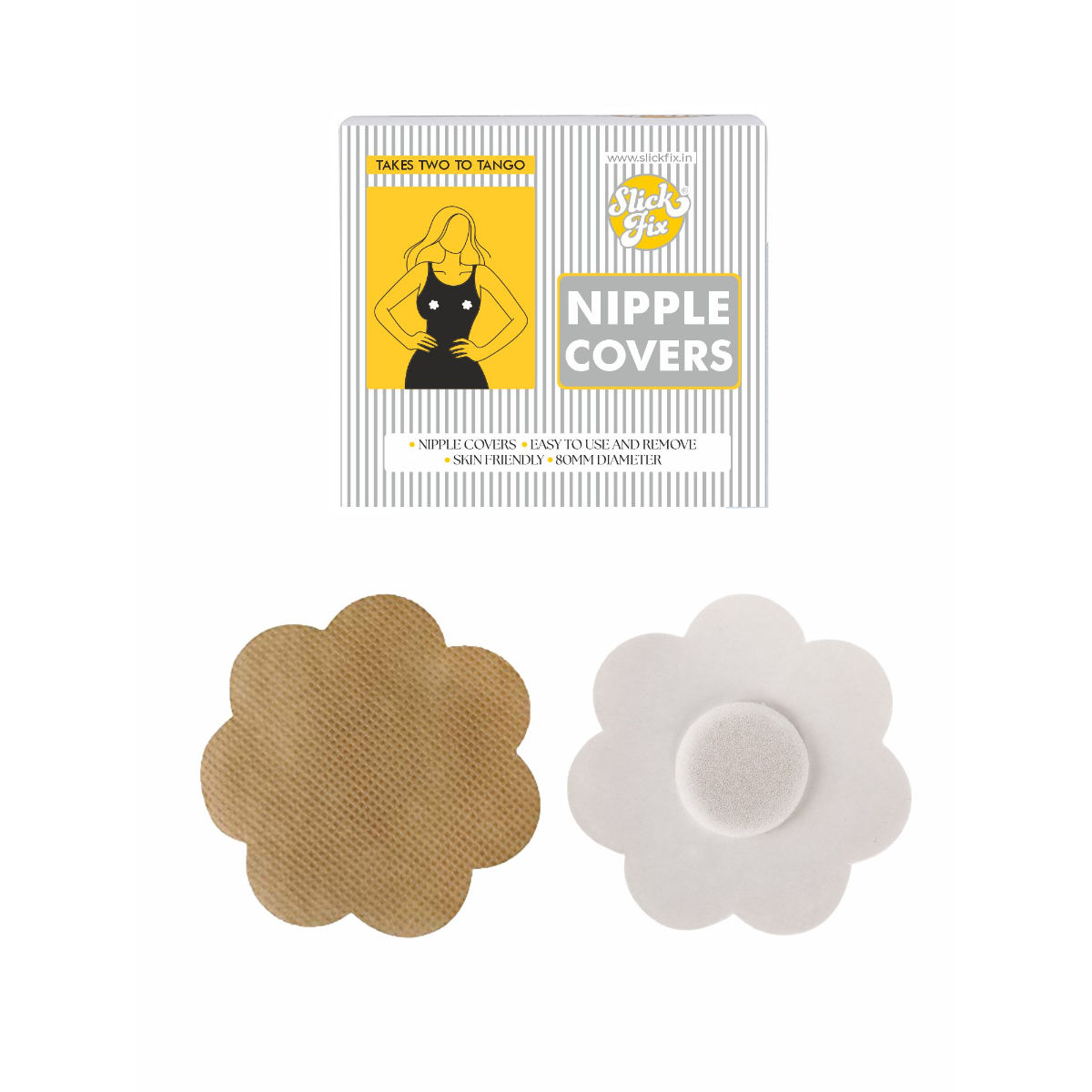 SlickFix Self Adhesive Nipple Covers (Skin Colour) Nipple Stickers ...