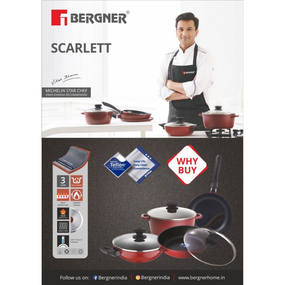 Bergner Scarlett Alluminium Frypan, 20 Cm: Buy Bergner Scarlett ...