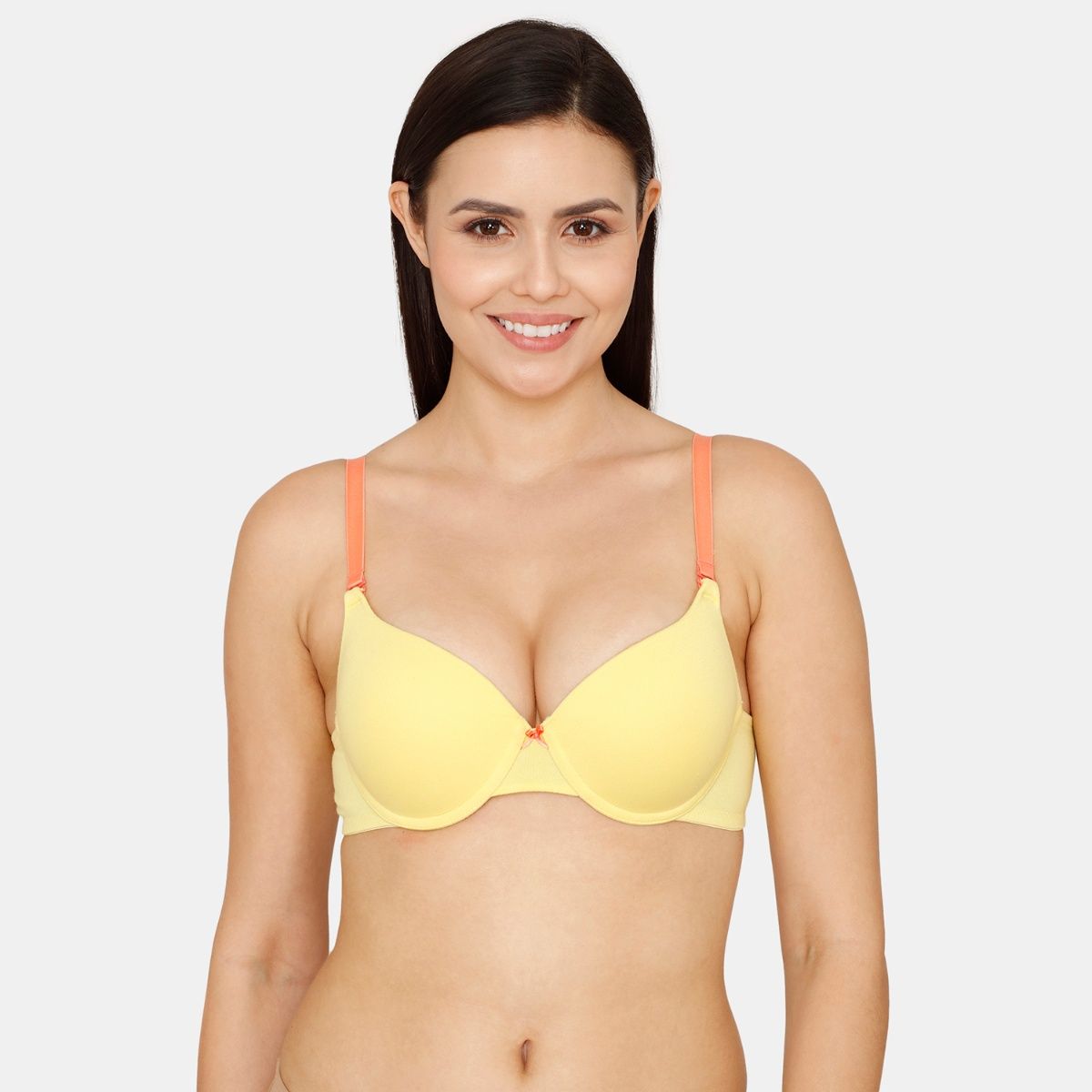 Zivame Push-up Wired Medium Coverage Bra - Sunshine - Yellow: Buy Zivame Push-up Wired Medium ...