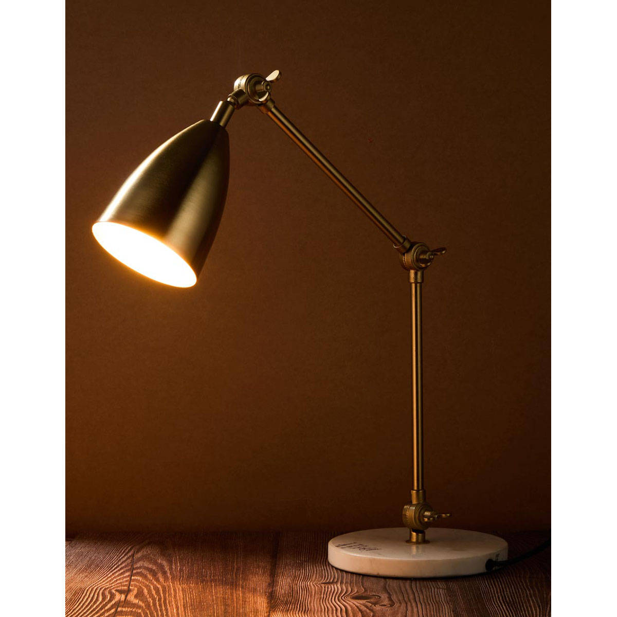 Buy Fabindia Gold Metal Study Table Lamp Online