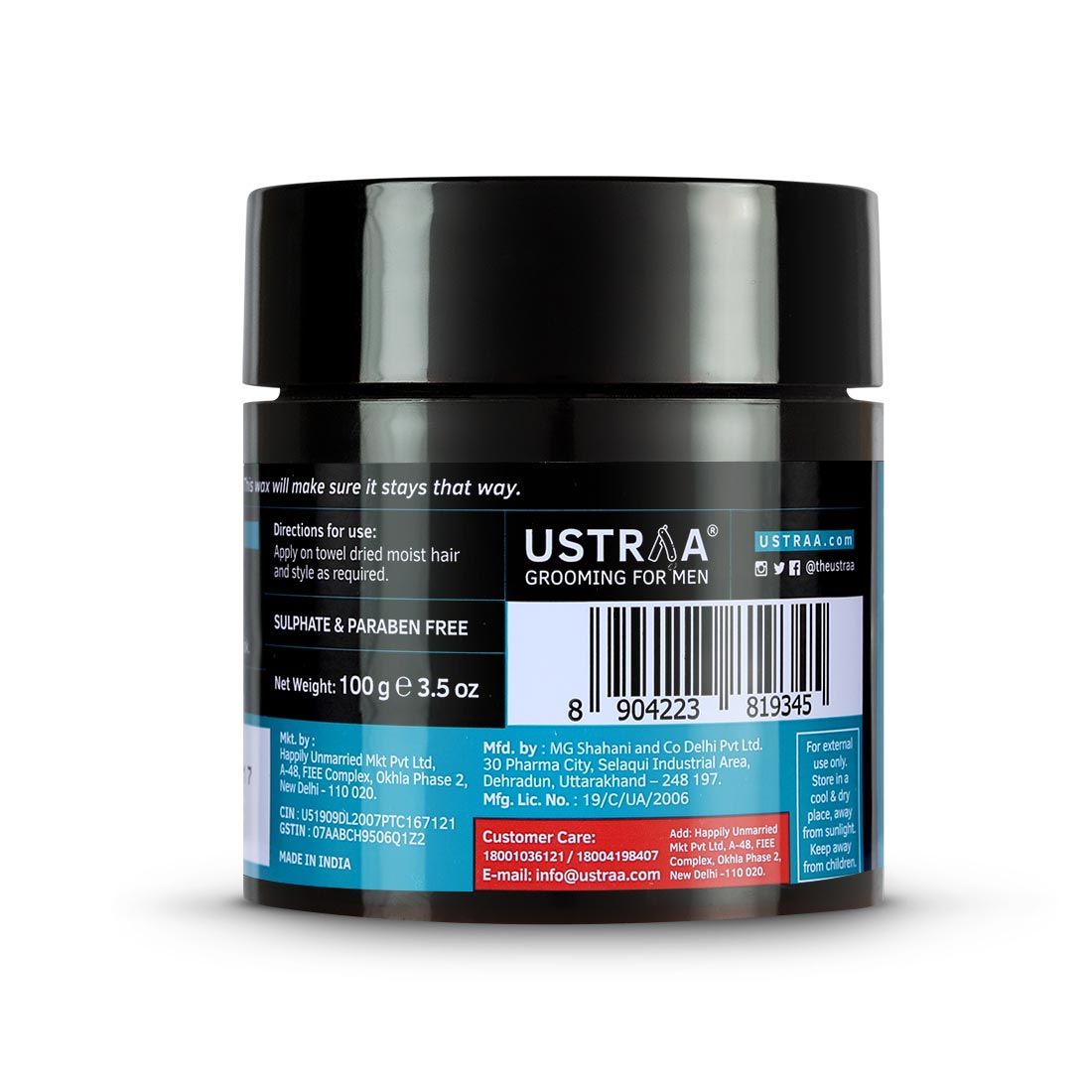 Buy Ustraa Hair Wax- Wet Look & Anti Hair Fall Shampoo Online