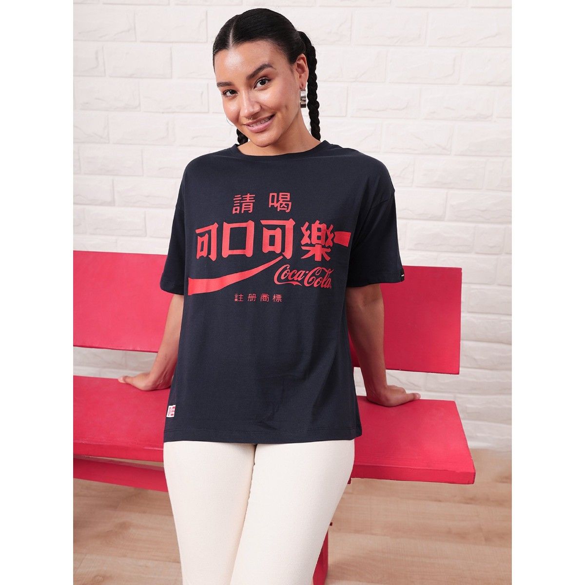 Buy Bewakoof Coca-Cola Merchandise Women Blue Ramen & Coke Printed ...