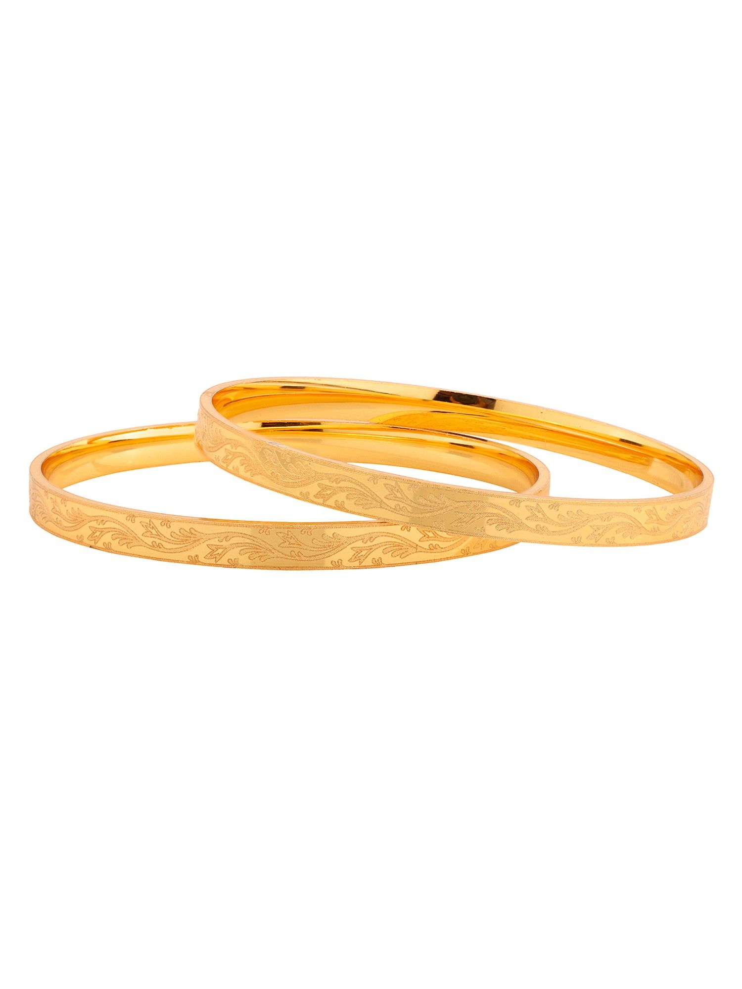 Buy Voylla Gold Elegance Kashish Bangles (Pack Of 2) Online