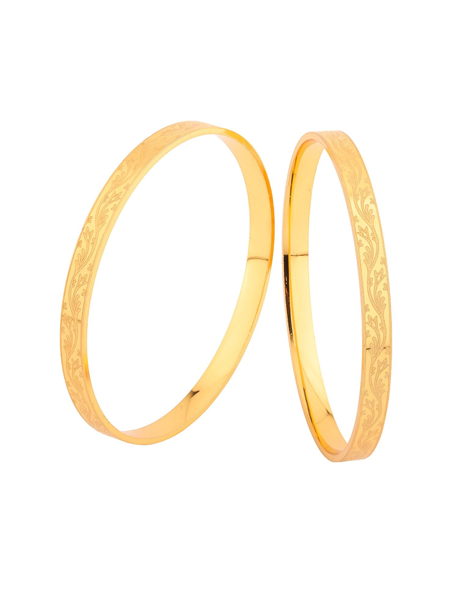 Buy Voylla Gold Elegance Kashish Bangles (Pack Of 2) Online