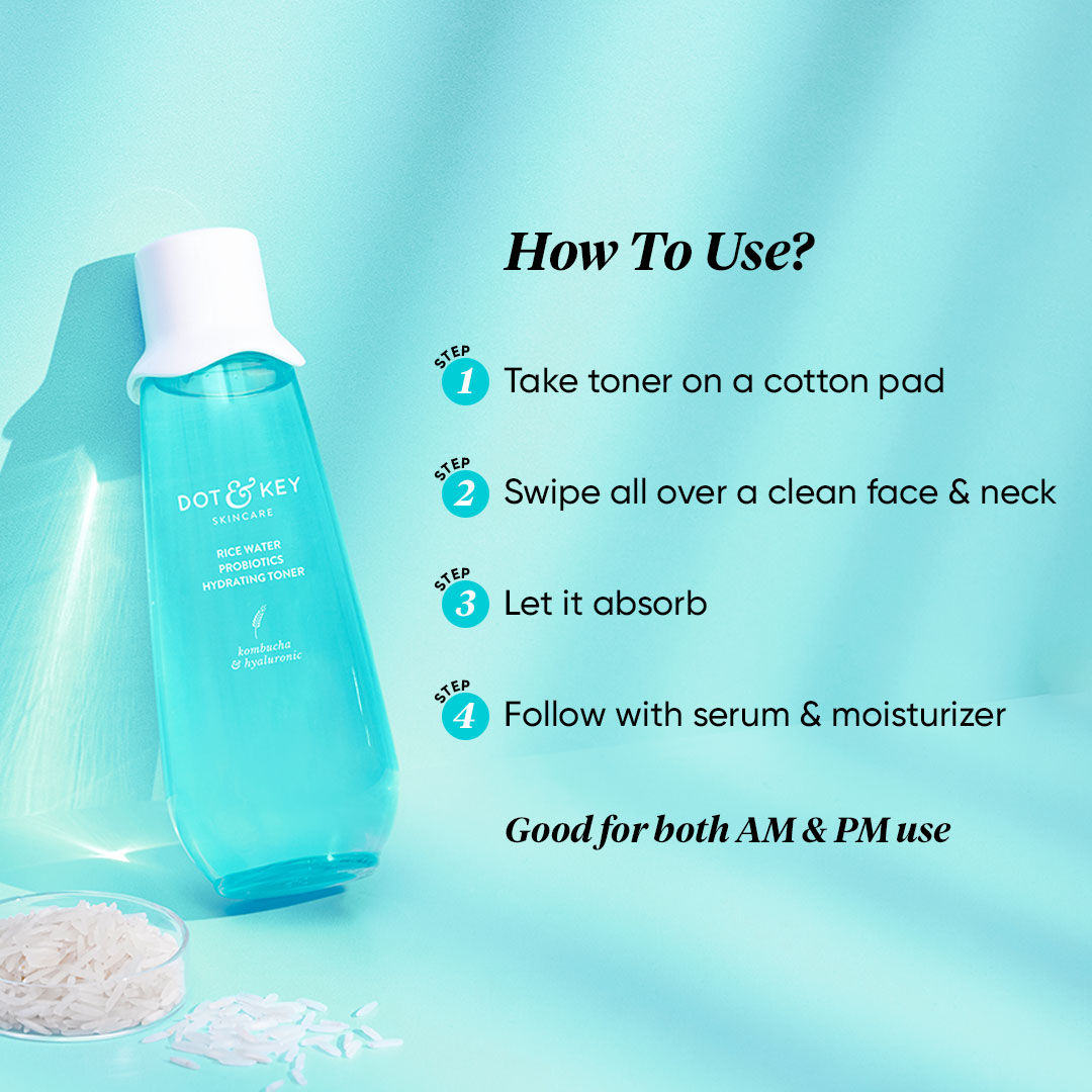 Dot & Key Rice Water Hydrating Toner with Hyaluronic for Oily ...