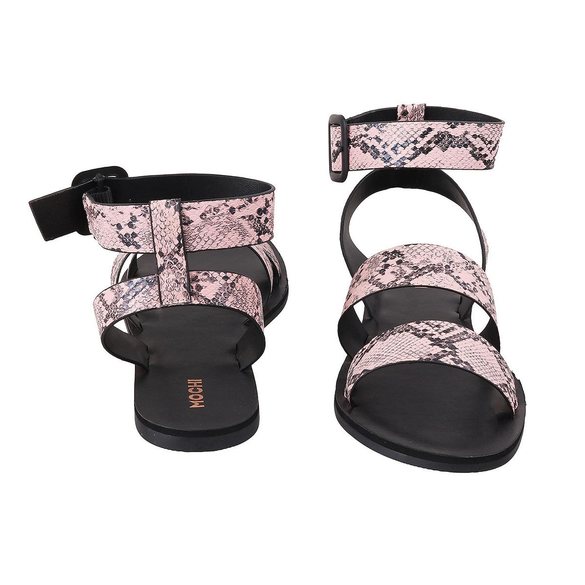 Mochi Women Synthetic Pink Gladiators: Buy Mochi Women Synthetic Pink ...