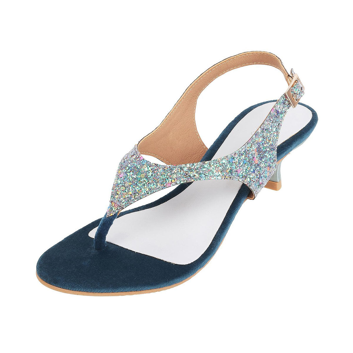 Buy Metro Women Synthetic Blue Stiletto Sandals Online