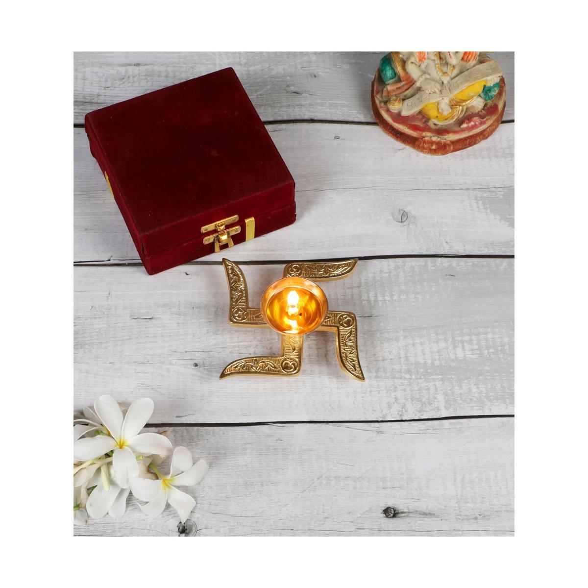 Buy Amaya Decors Satiya Aluminium & Brass Dia Gold Online