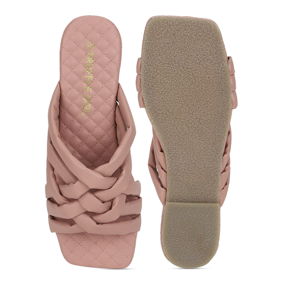 Truffle Collection Nude Textured Flats: Buy Truffle Collection Nude ...