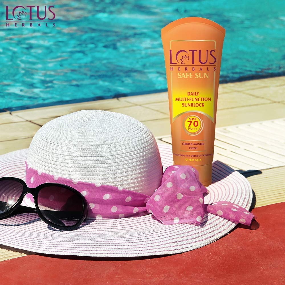 Lotus Herbals Safe Sun Daily Multi-Function Sunscreen SPF 70 PA+++: Buy ...