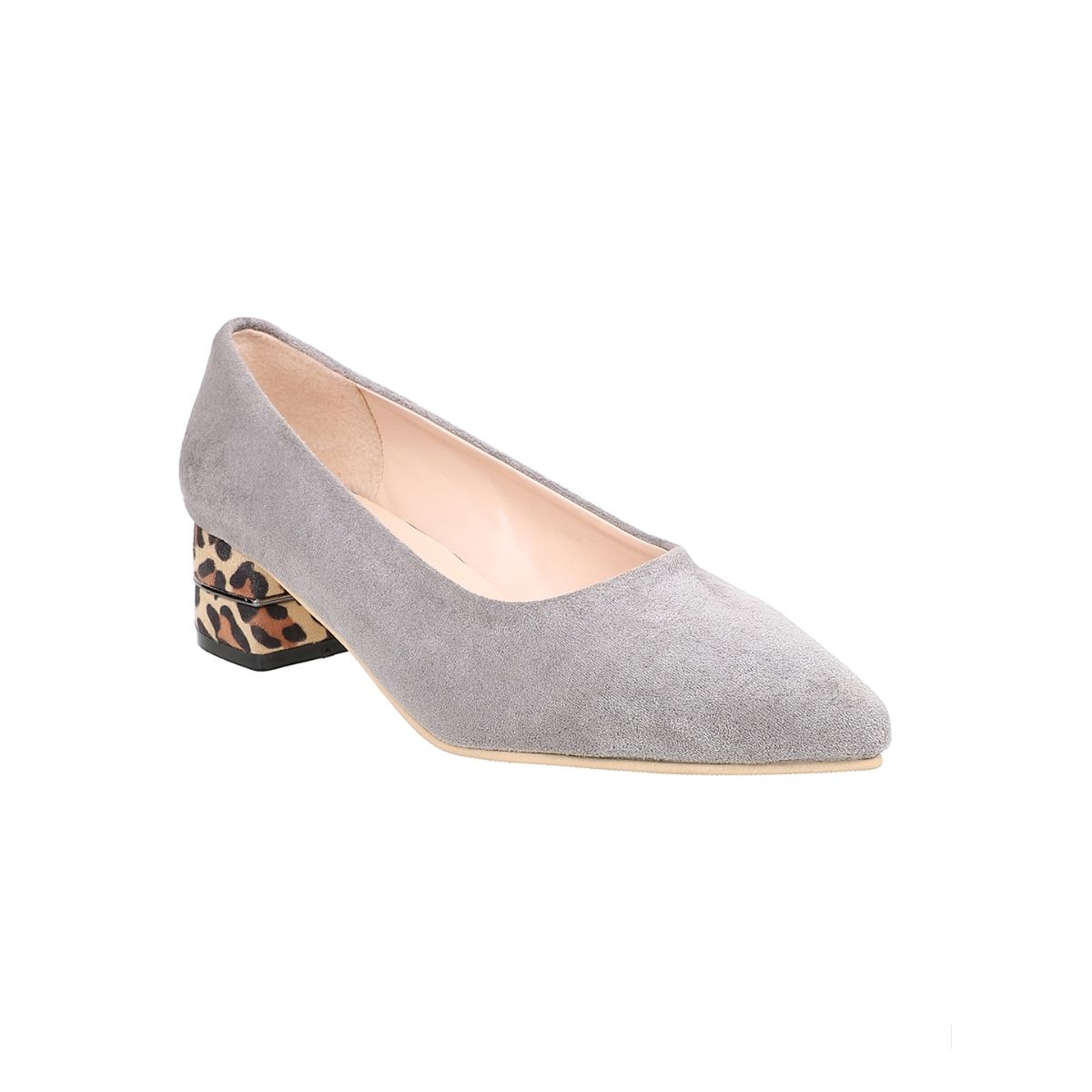 Sherrif Shoes Womens Grey Block Heels Pumps: Buy Sherrif Shoes Womens ...